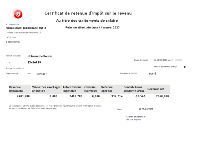 Certificat | PDF