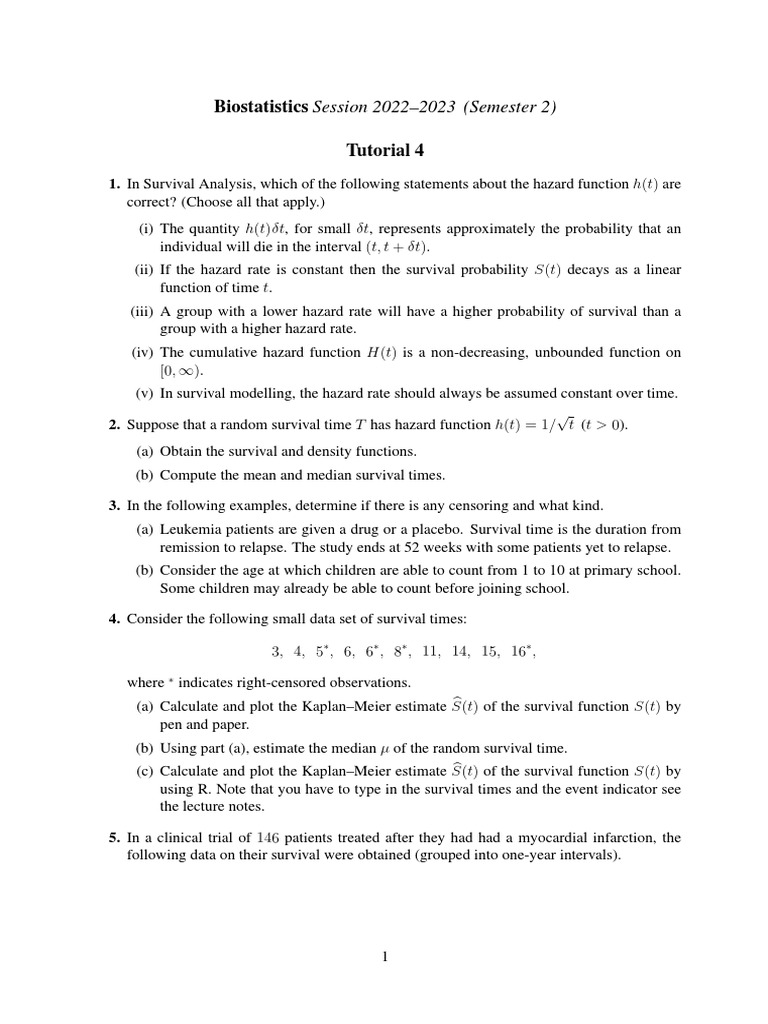 Tutorial 4 | PDF | Statistical Inference | Statistics