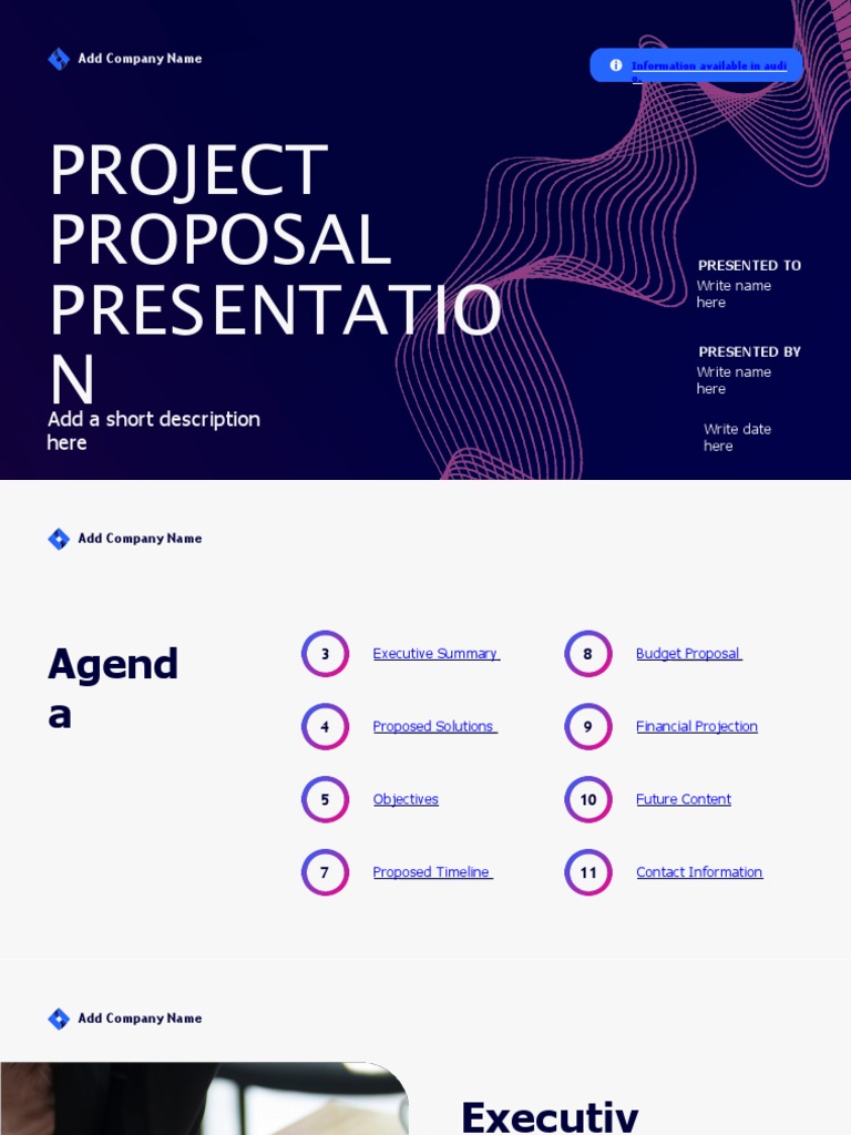 Project Proposal Presentation Template | PDF | Communication | Computing