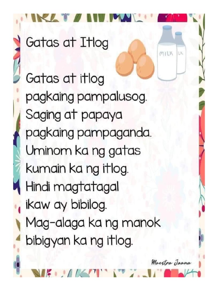 Mga Tulang Pambata | PDF