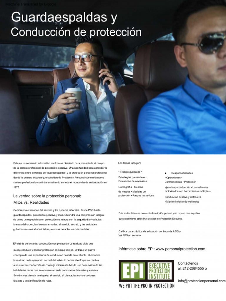 Bodyguards and Protection Driving | PDF