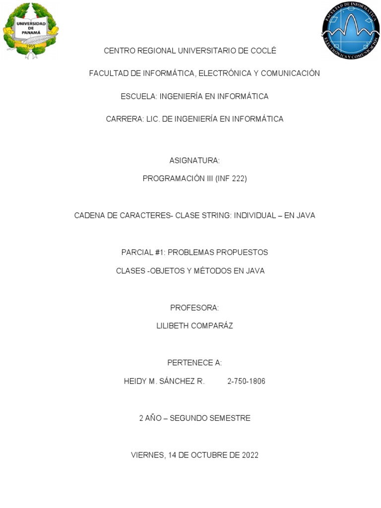 Problema Propuesto en Java | PDF | Java (lenguaje de programación) | Ingeniería Informática