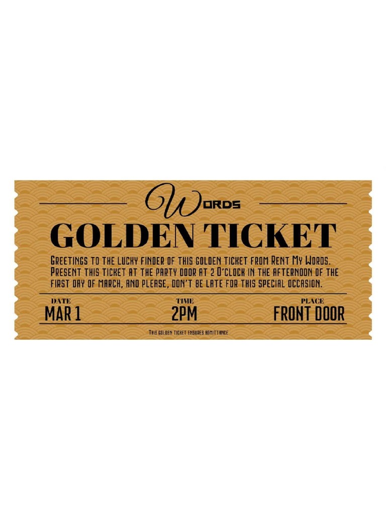 Golden Ticket Canva How To Header | PDF