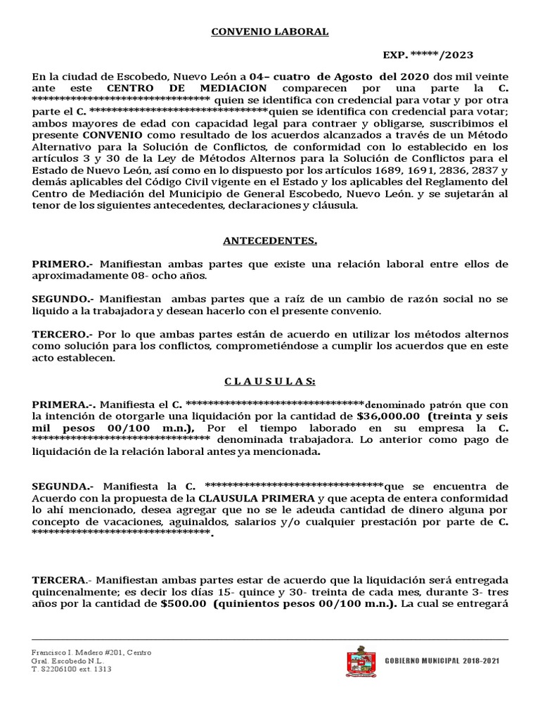 Convenio Laboral | PDF