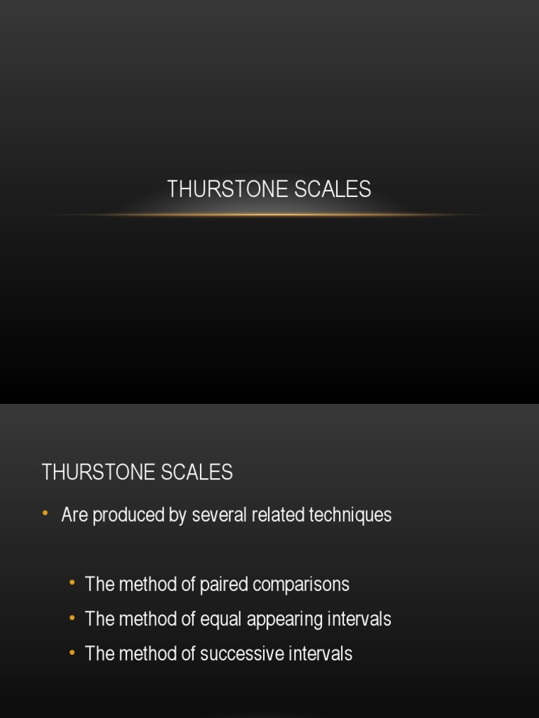 Thurstone Scales | PDF | Percentile | Median