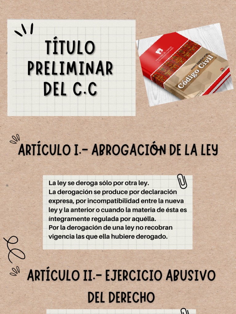 Título Preliminar Del Código Civil | PDF