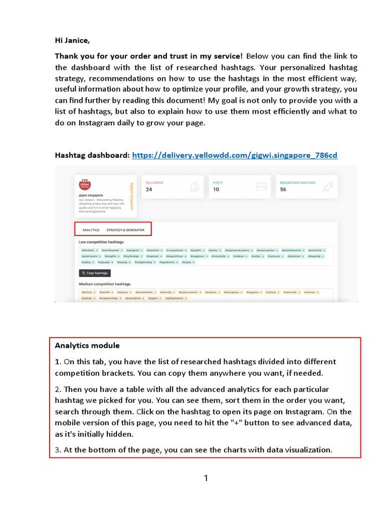 Profile Review - Strategy - Gigwi - Singapore | PDF