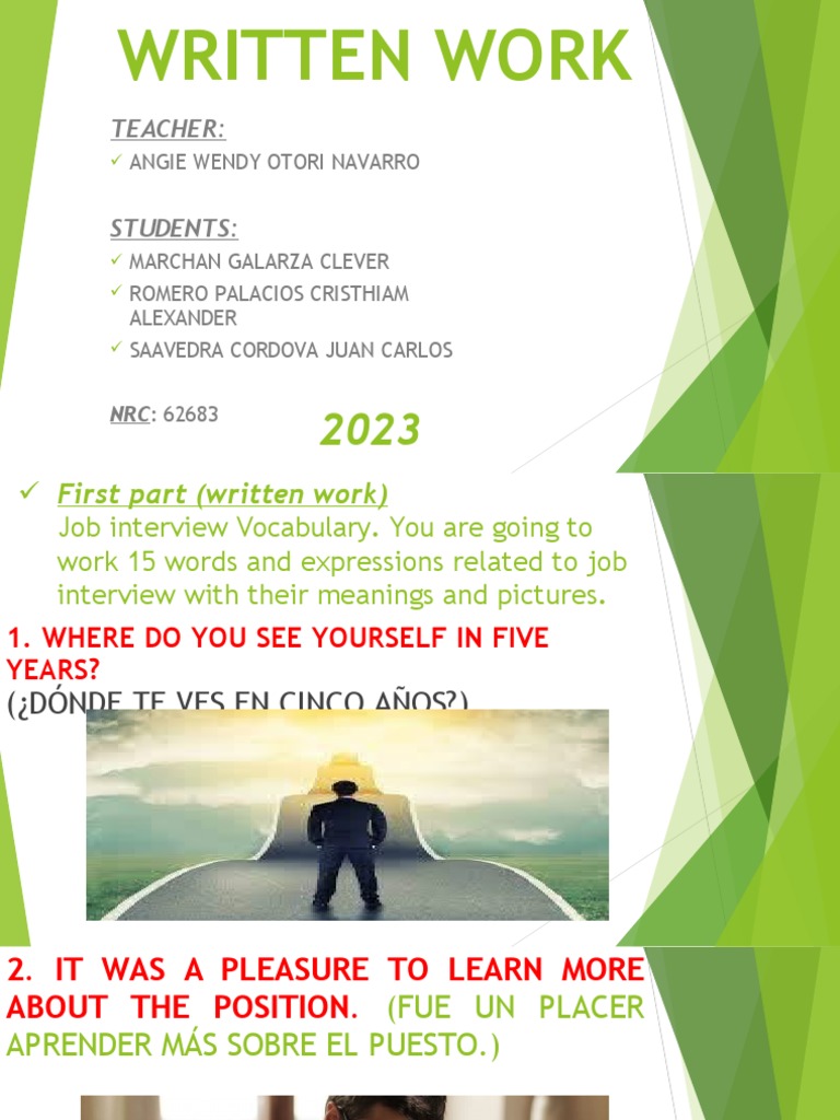 Written Work - Team Work | PDF