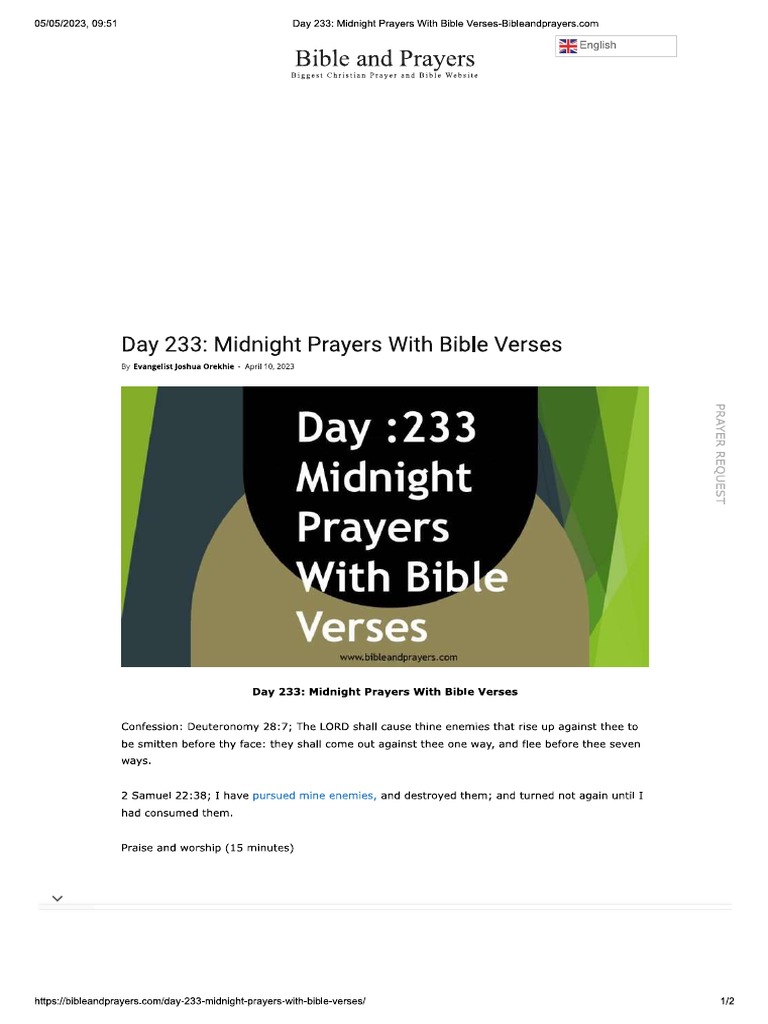 Day 233 Midnight Prayers | PDF