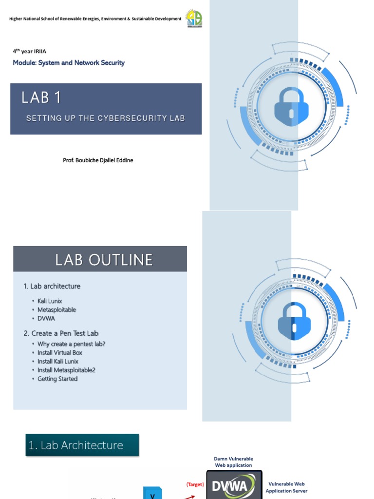 LAB 1 - (Setting up the Cubersecurity Lab) | PDF | Virtual Machine | Computer Network