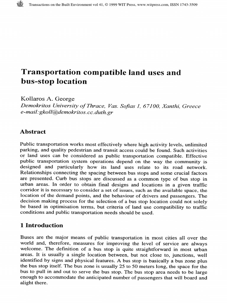 Bus Stop Location ..... READ..... | PDF | Traffic Light | Traffic