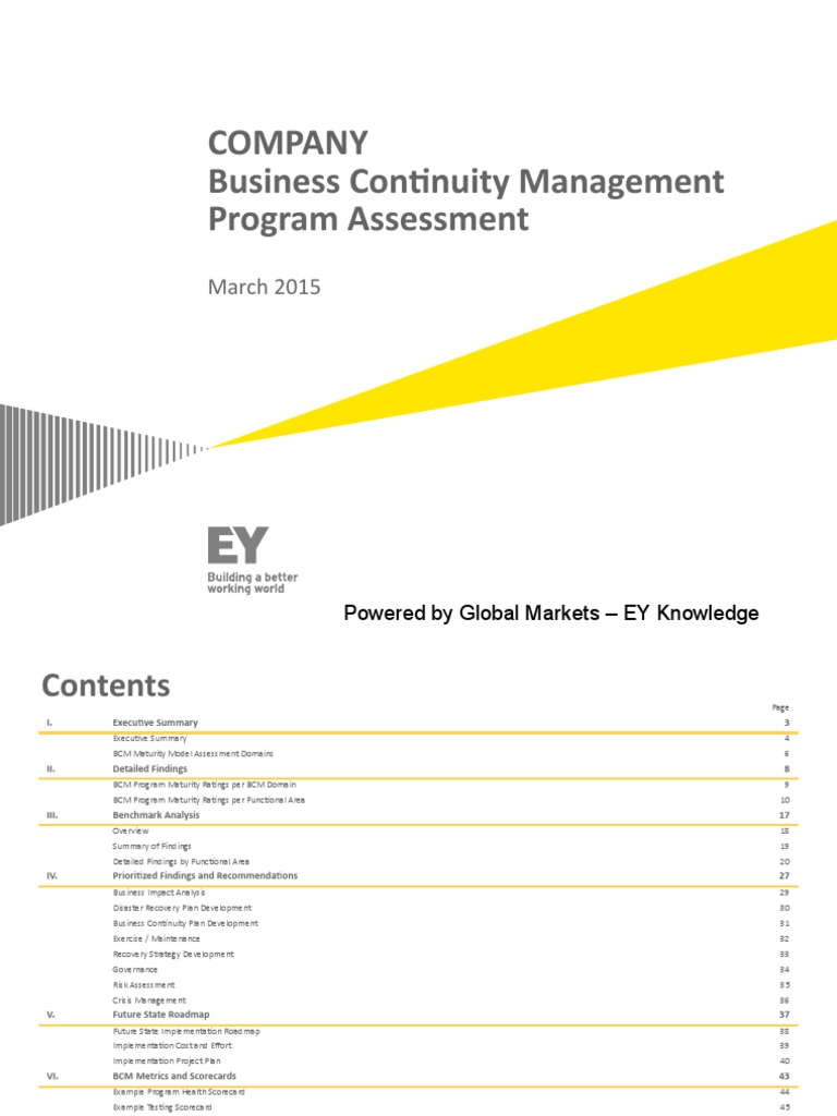 BCM Program Assessment Overview | PDF | Emergency Management | Disaster ...