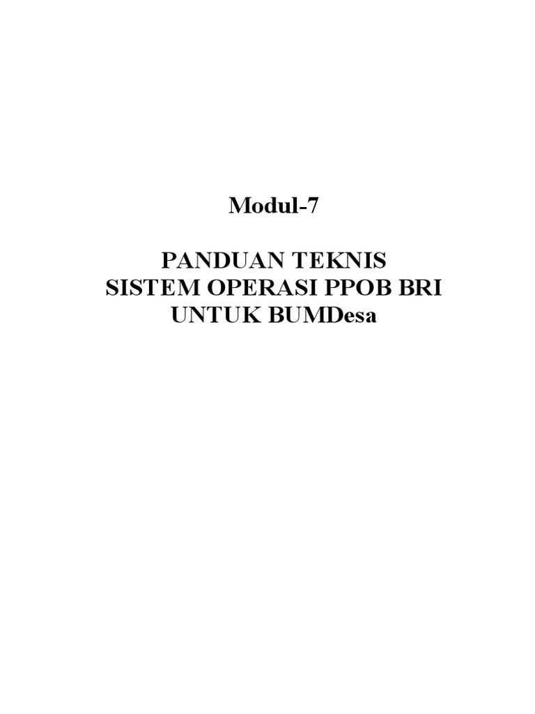 MODUL 7 BUMDesa-Pangandaran-Modul-7-PPOB | PDF