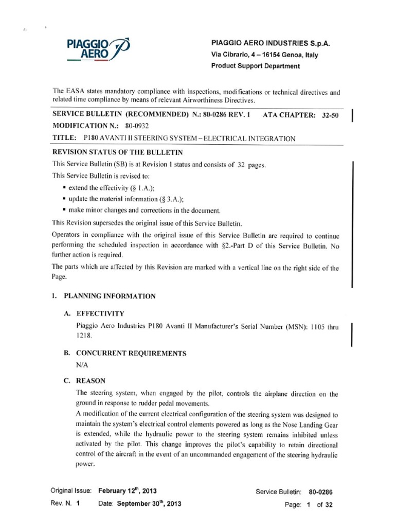 Piaggio 80-0286 R1 | PDF