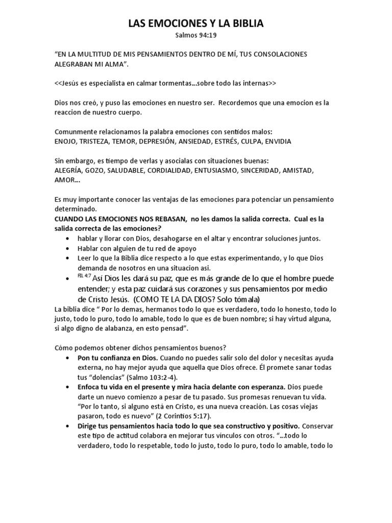 Las Emociones y La Biblia | PDF | Las emociones | Abrahán