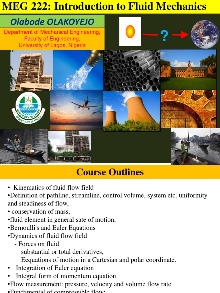 Fluid Mechanics Course Overview | PDF | Fluid Dynamics | Fluid Mechanics