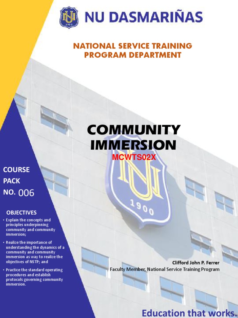 CM - 006 - NSTP2 - UNDERSTANDING THE CONCEPT AND PRINCIPLE OF COMMUNITY ...