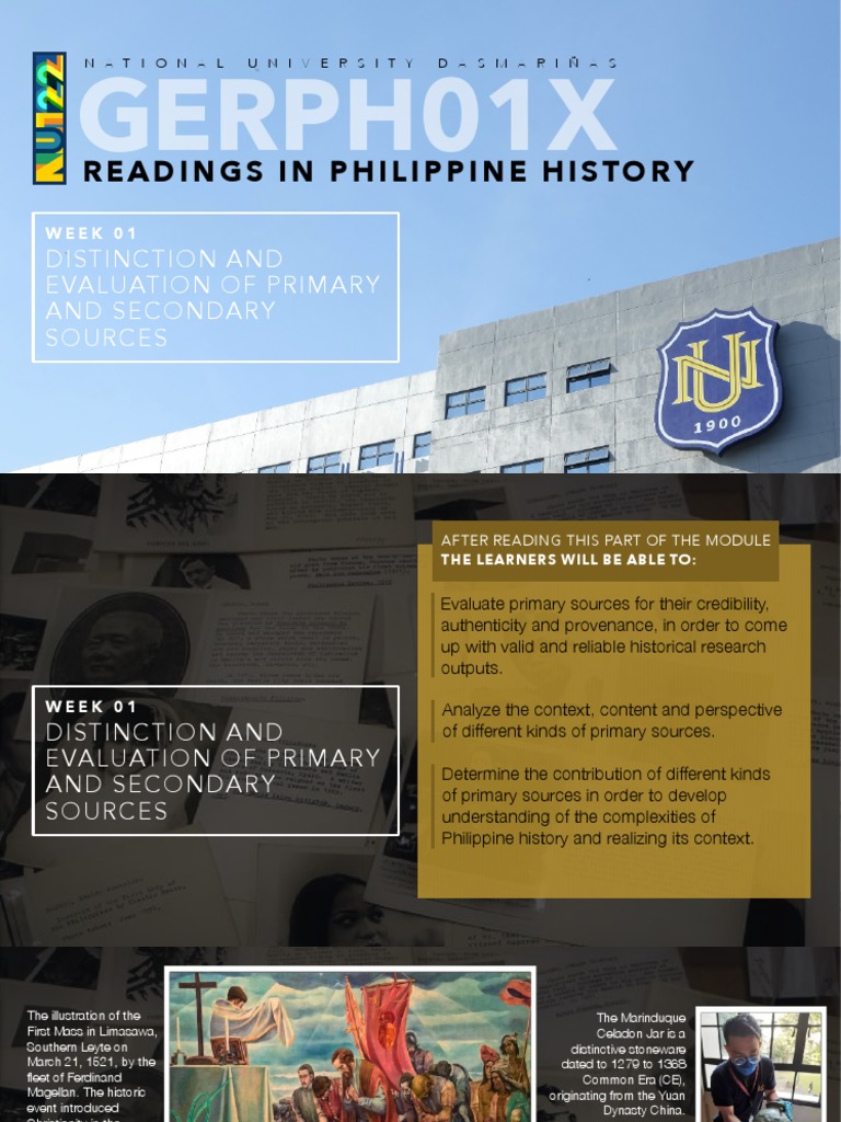 RPH Slides - W1 | PDF | Primary Sources | Philippines
