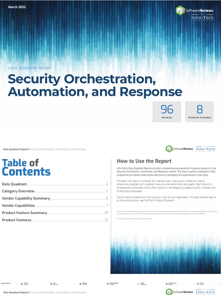 Security Orchestration, Automation, and Response Data Quadrant Report | PDF | Cloud Computing ...