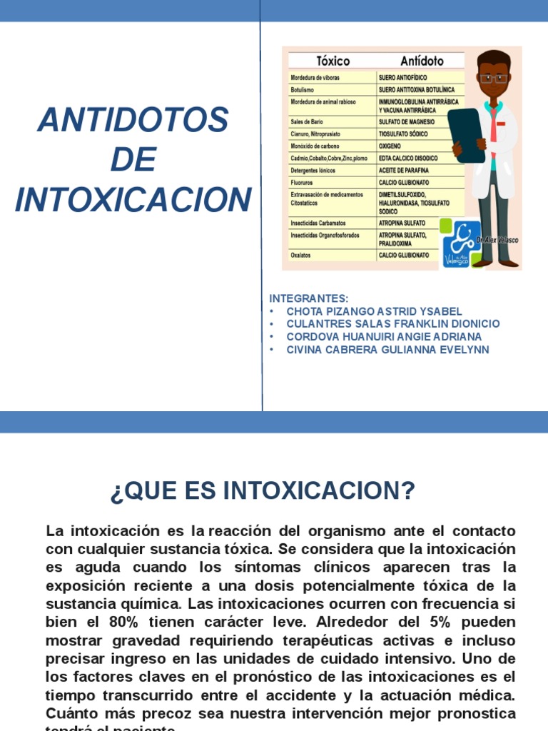 Antidotos de Intoxicacion | PDF | Sustancias químicas | Drogas