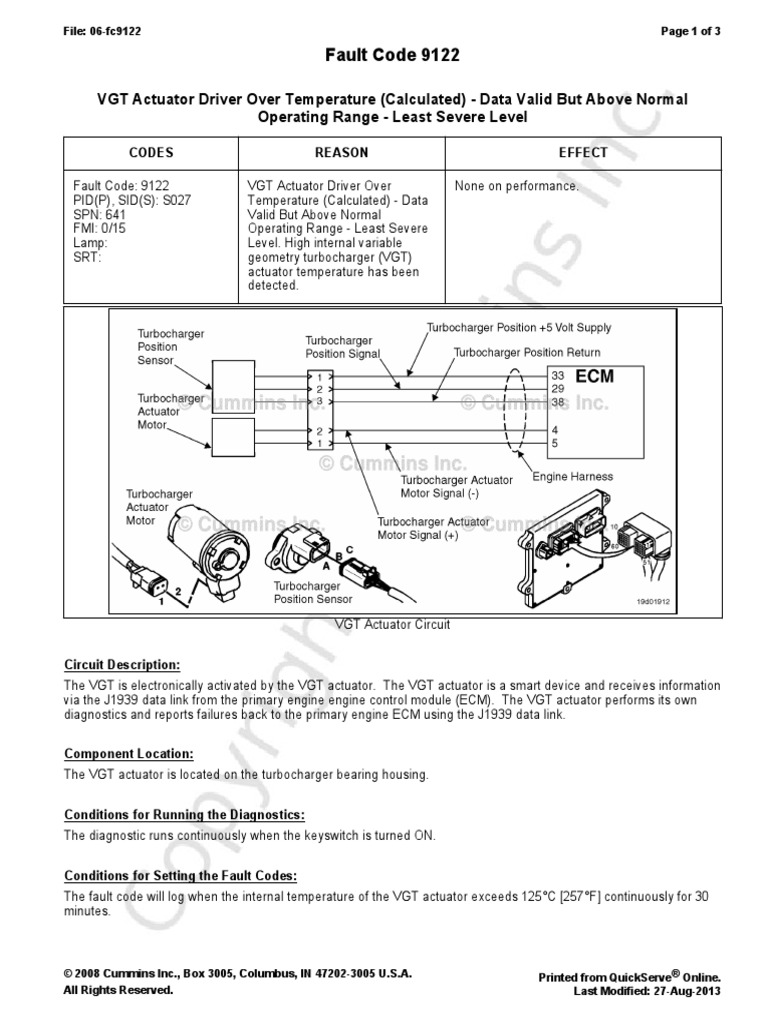 06-Fc9122 VGT Actuator Driver Over Temperature (Calculated) | PDF | Troubleshooting | Systems ...