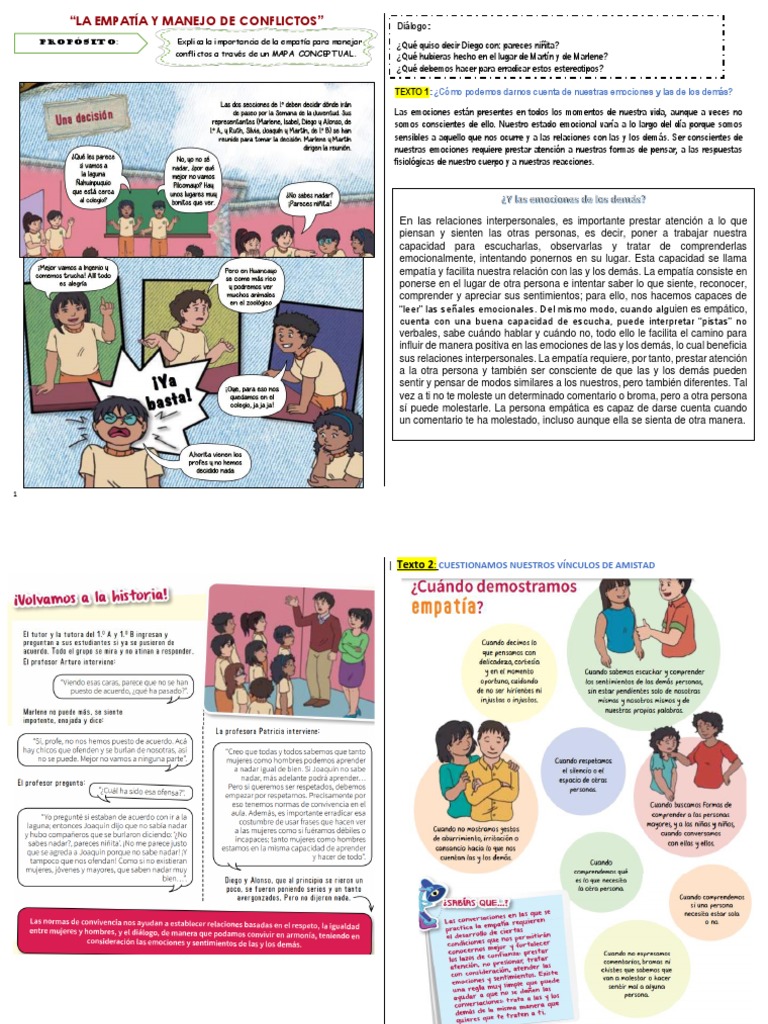 Empatía en la Resolución de Conflictos | PDF | Empatía | Las emociones