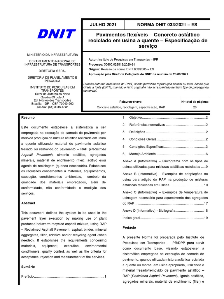 Dnit 033 2021 Es | PDF