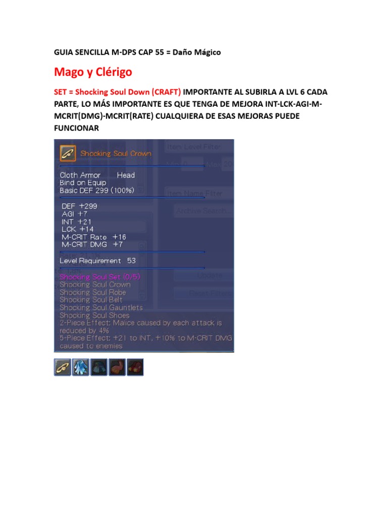 Guía M-DPS: Daño Mágico Cap 55 | PDF