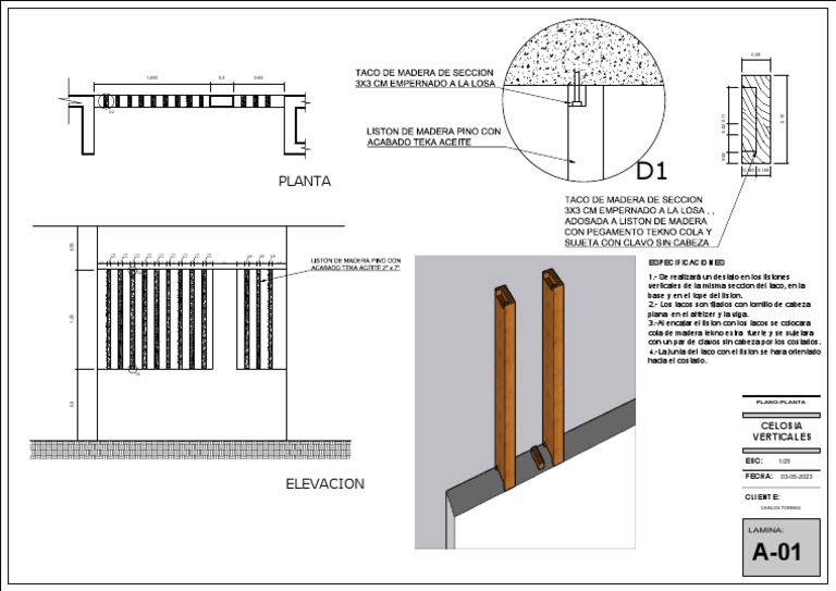 Listones de Madera Vertical 04052023 | PDF