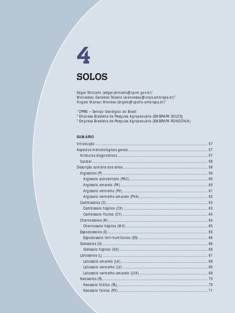 Solos Embrapa | PDF | Solo | Erosão