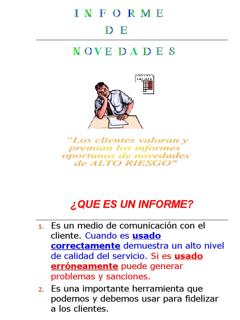 Como Elaborar Informe de Novedades (LIDERMAN) | PDF | Informática