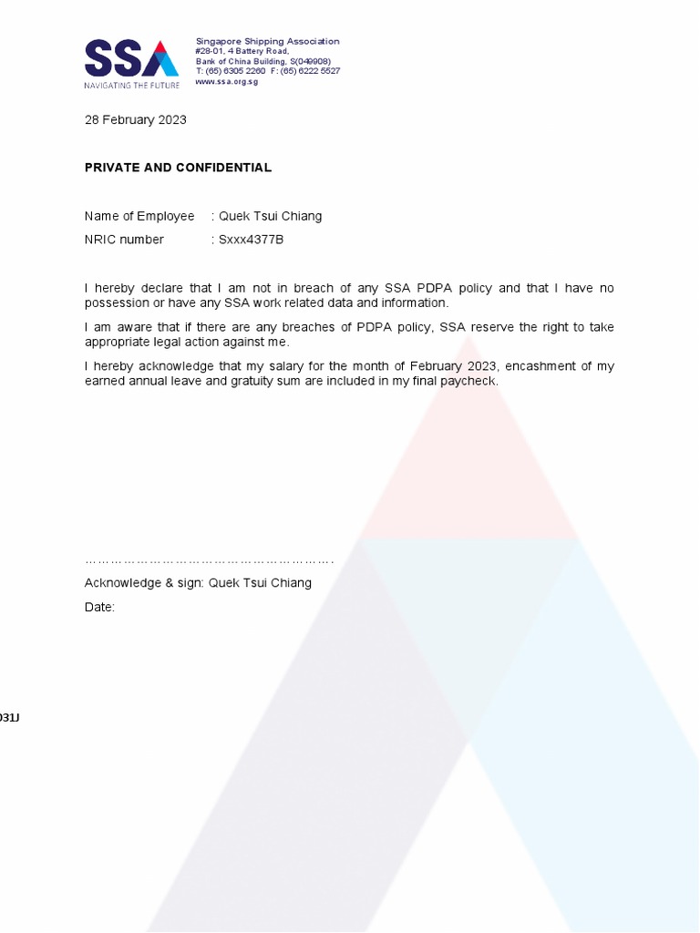 Employee Exit Declaration | PDF | Career & Growth | Business