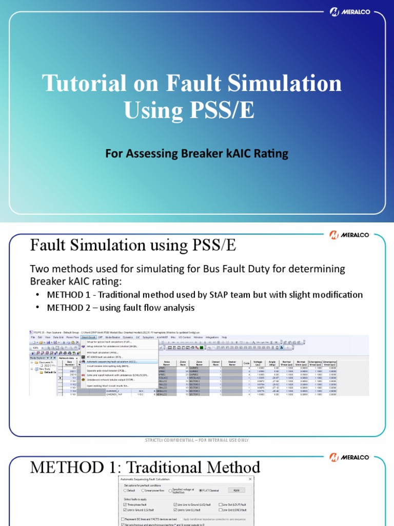 Fault Simulation Using PSSE | PDF