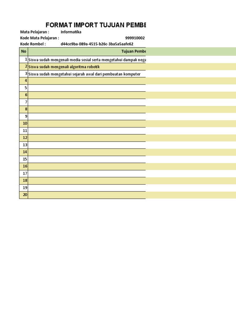 F Tujuan Informatika Kelas IX | PDF | Komputer