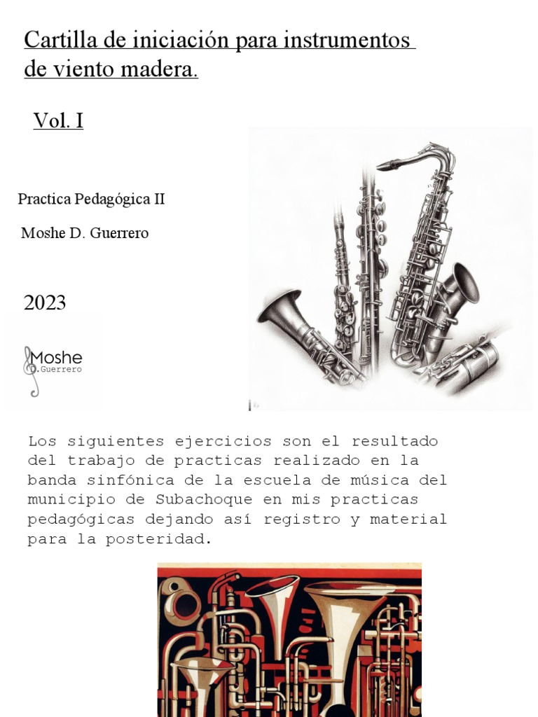 Cartilla de Iniciación Para Instrumentos de Viento Madera | PDF