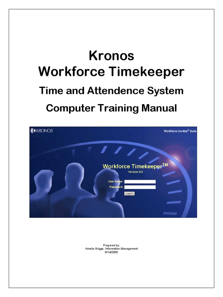 Kronos Manualv 2 | PDF | Login | Accrual