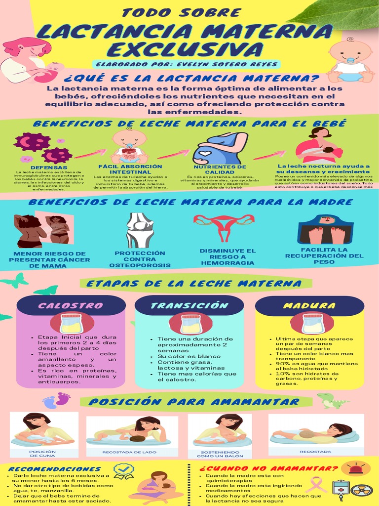 Infografía Lactancia Materna | PDF | La leche materna | Amamantamiento