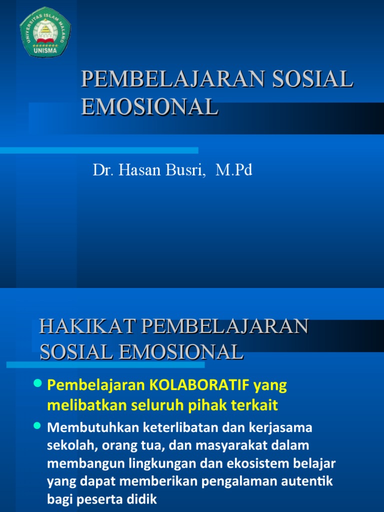 Pembelajaran Sosial Emosional | PDF