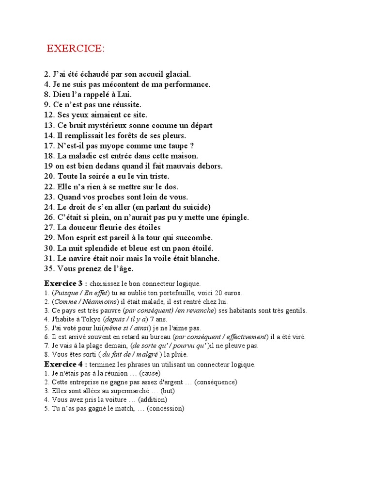 Exercice 3 | PDF | Maison et jardin