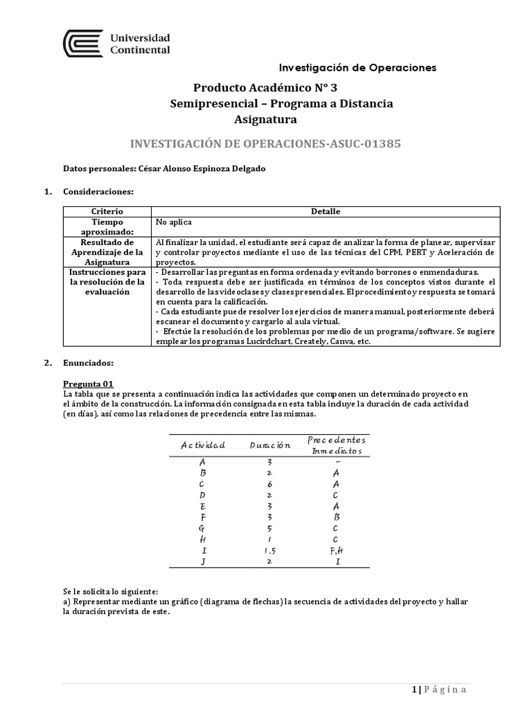 Producto Acad Mico 3 IO PDF | PDF | Metodología | Análisis