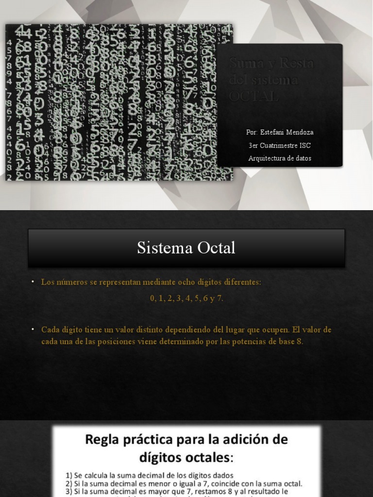 Suma y Resta Octal | PDF