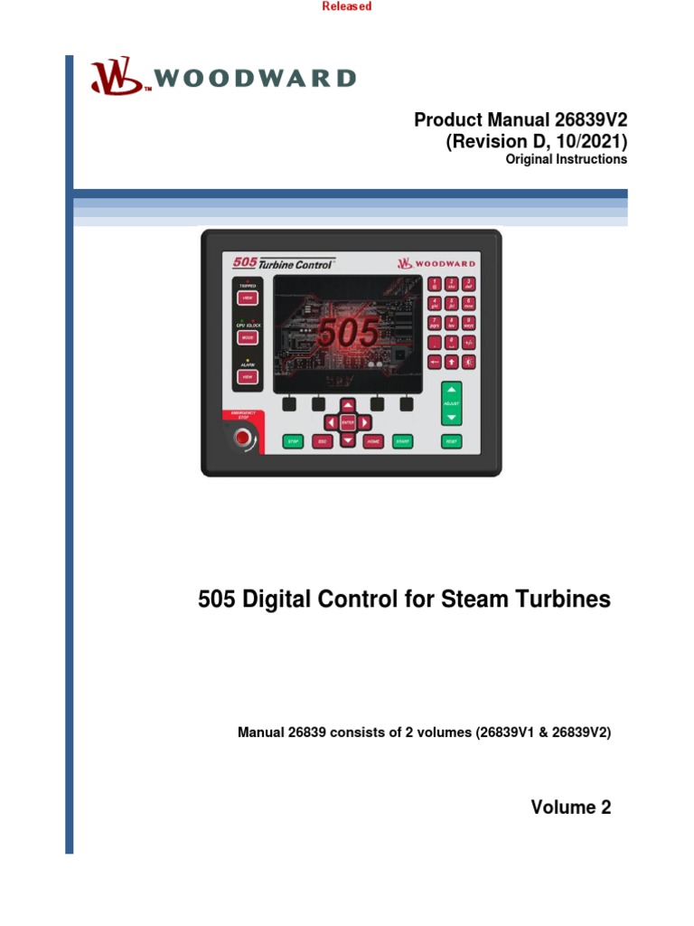 26839V2 - D 505 Digital Control For Steam Turbines 8200-1300 - 1301 - 1302 (Vol.2) | PDF ...