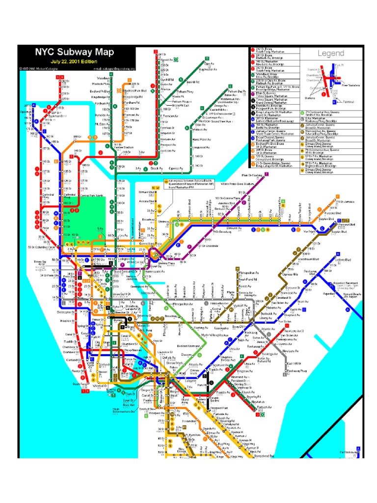 Mta July 22 2001 Map | PDF