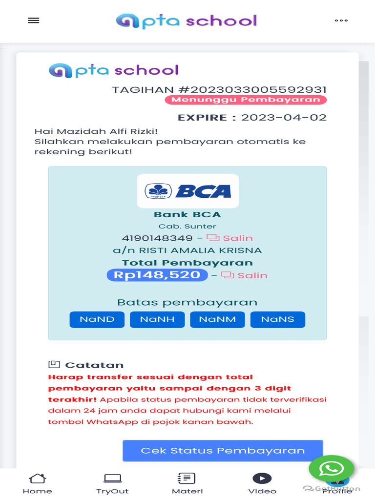 Bimbel Online Kedinasan No. 1 - Apta School | PDF