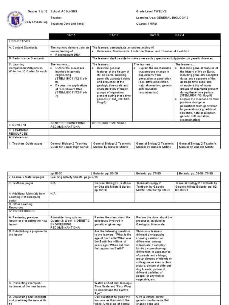 General Biology 2 Week 3 | PDF | Science & Mathematics