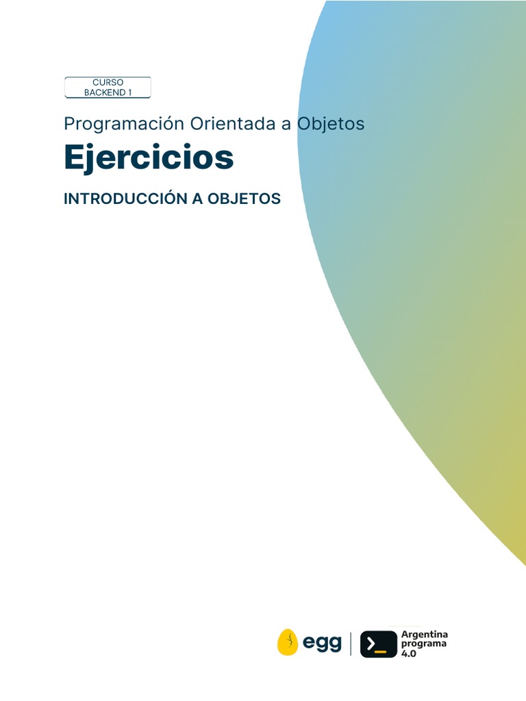 01 - Ejercicios Programación Orientada A Objetos P1. Introducción A ...