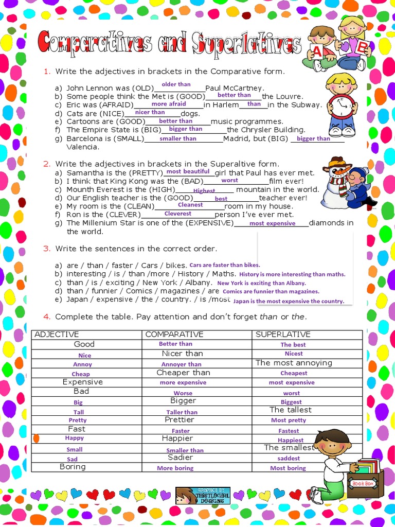 Comparative and Superlative Adjectives | PDF