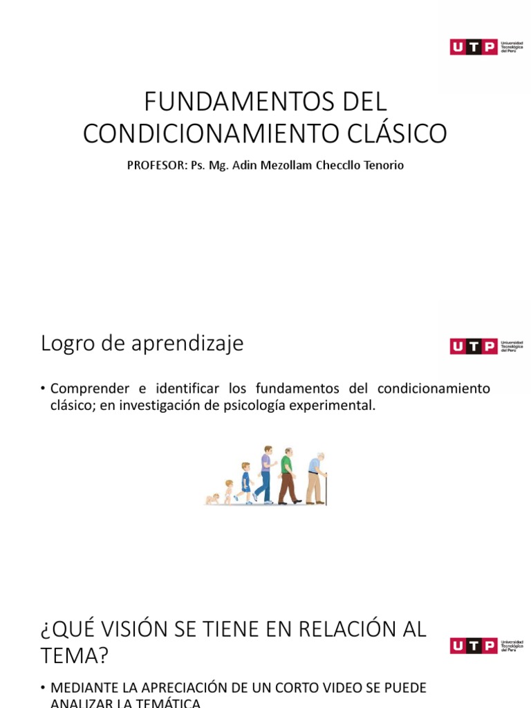 S01.s01.FUNDAMENTOS DEL CONDICIONAMIENTO CLÁSICO-2023 | PDF ...