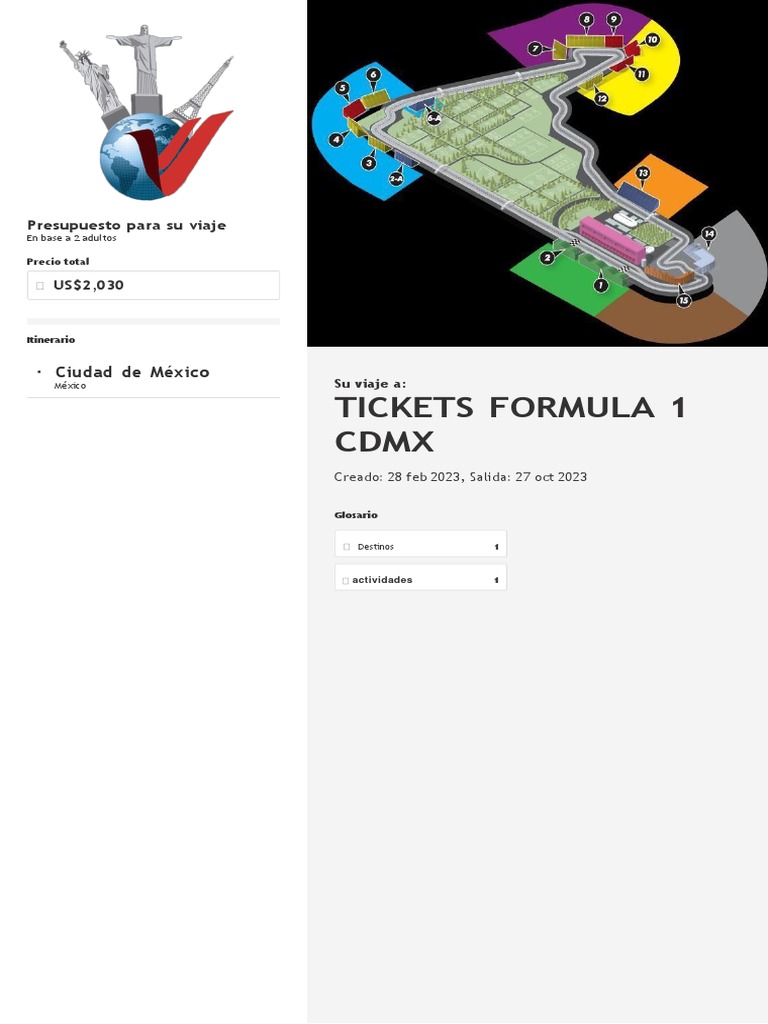 Tickets Formula 1 CDMX | PDF | Ciudad de México | México