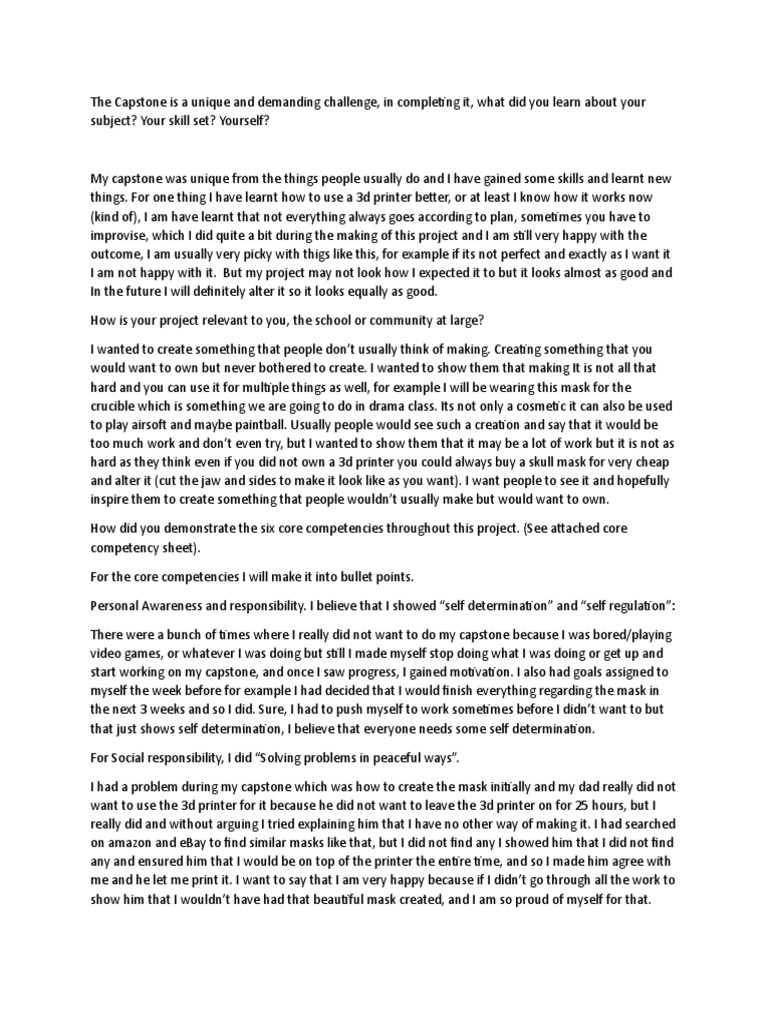 Capstone Final Reflection | PDF | Cognition | Cognitive Science